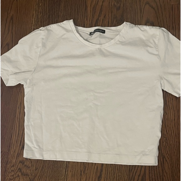 Zara | Tops | Zarabasic White Tee | Poshmark